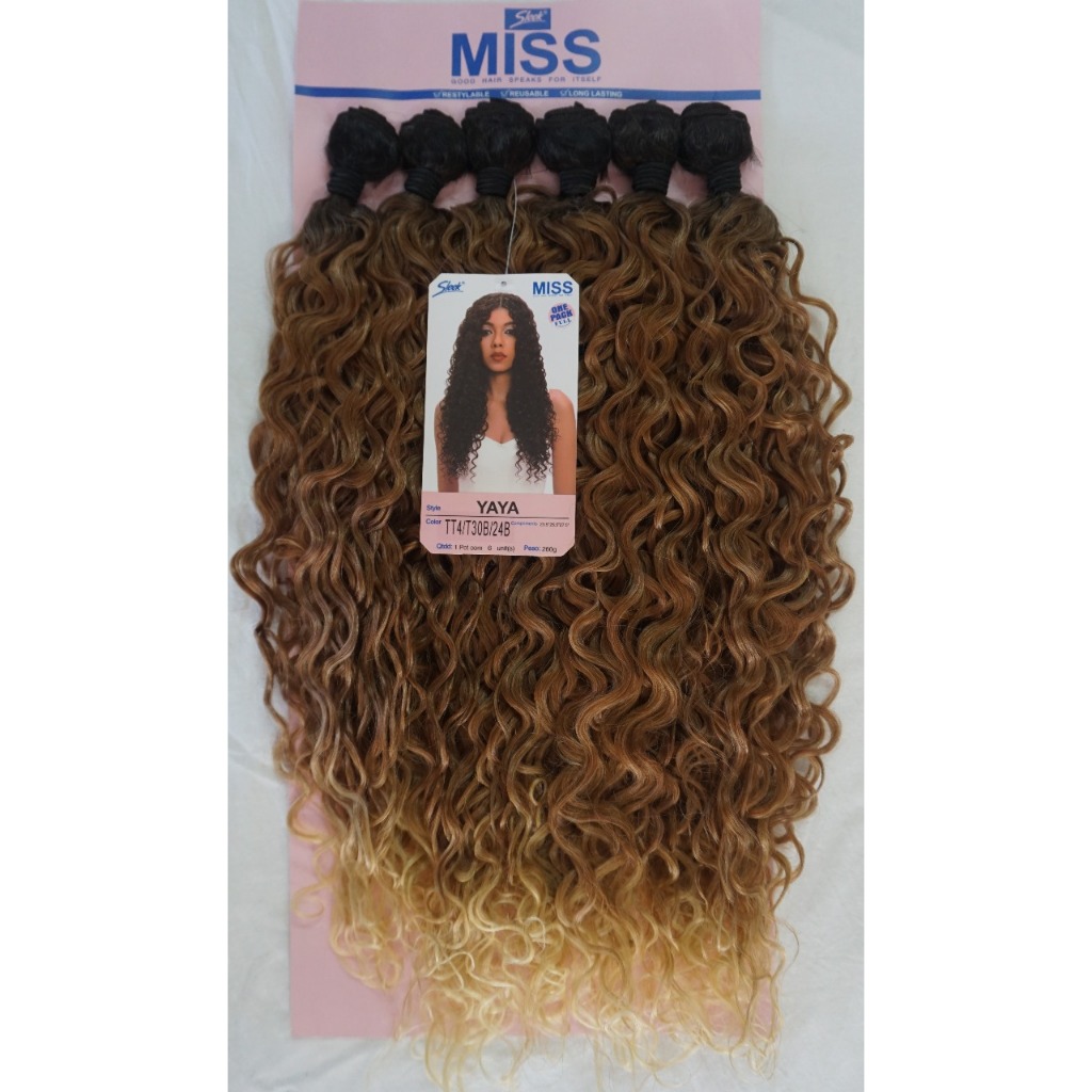 Cabelo Orgânico Cacheado Miss YAYA- Sleek 65cm260G | Shopee Brasil