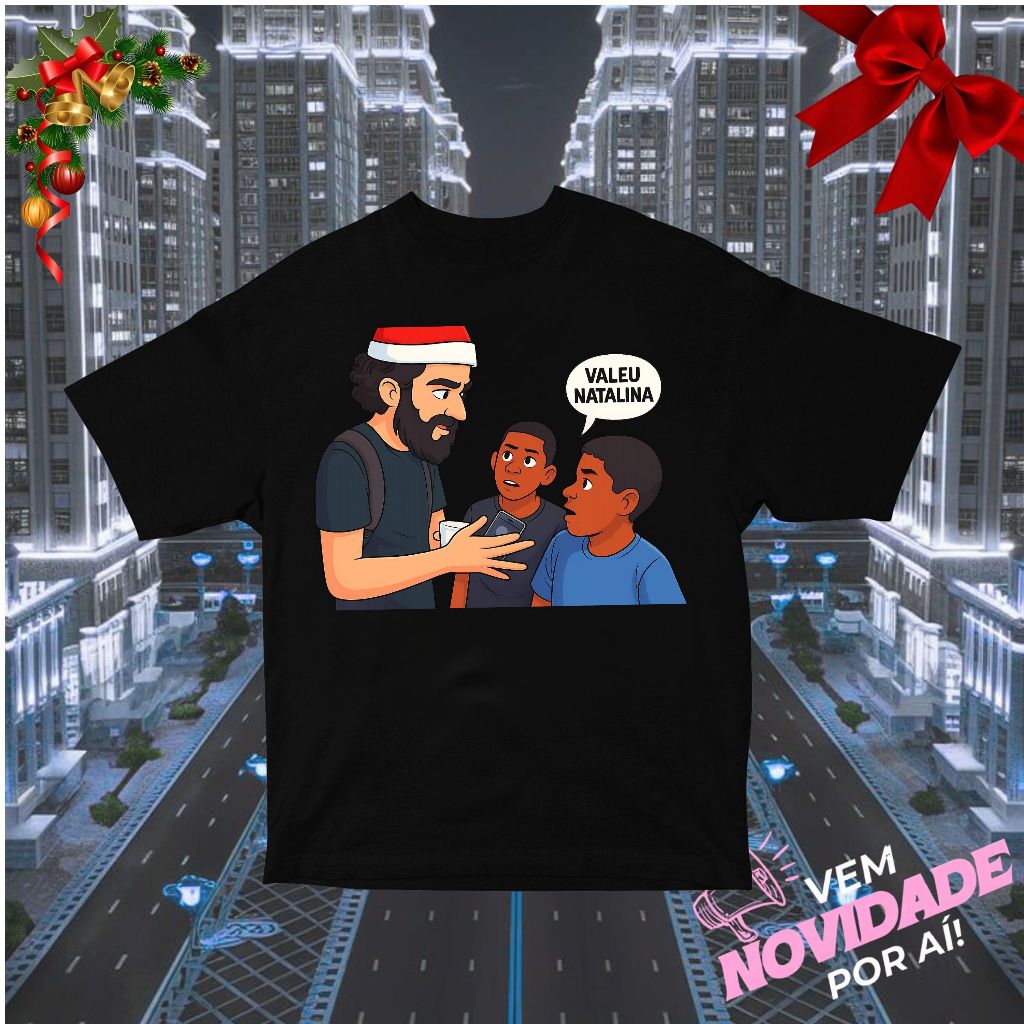 Camiseta Valeu Natalina Edição Limitada Final De Ano Natal Ano Novo ...