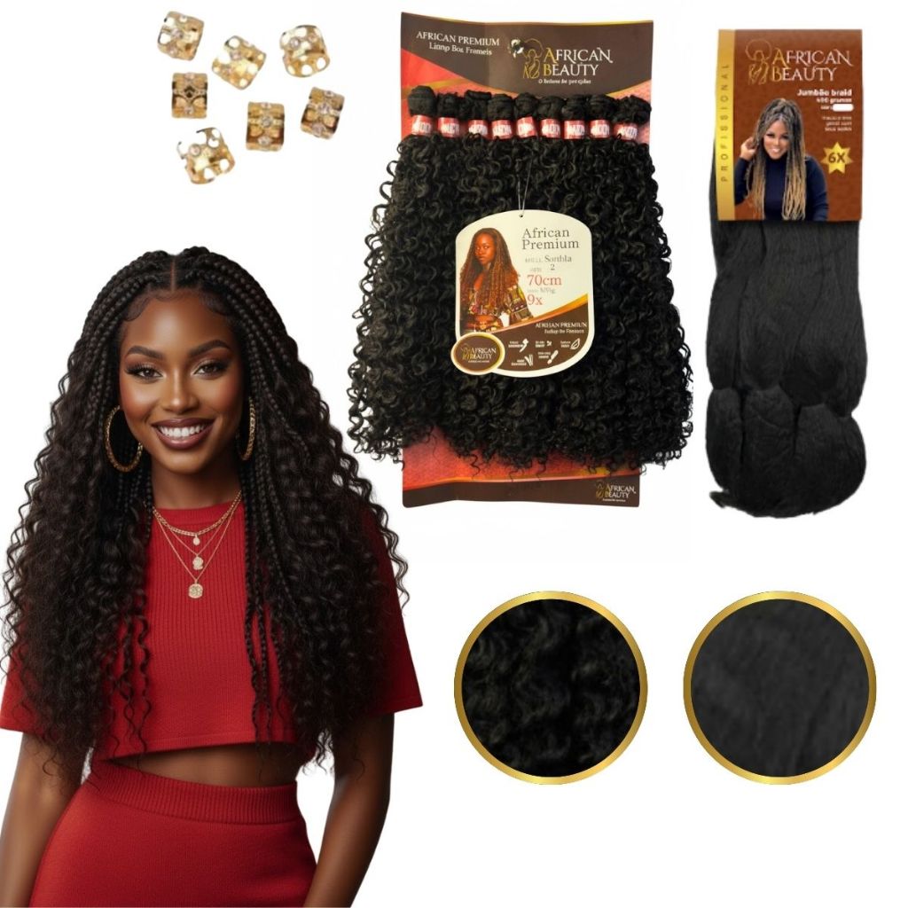 Kit Gypsy 1 Jumbao Braid 400gr + 1 Tela Samba Bio Proteina Africa ...