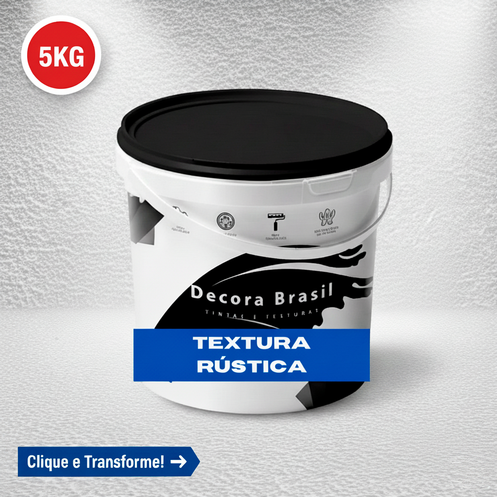 Textura Rustik Premium Decora Brasil 5Kg – Acabamento Moderno e Secagem ...