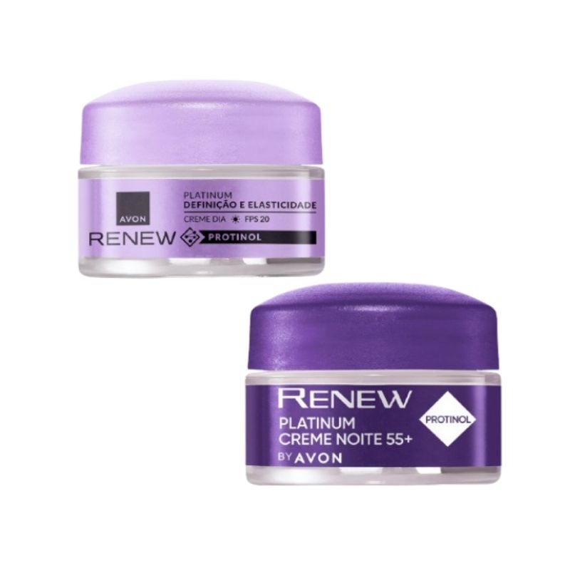 Creme Facial Avon Renew Platinum 55+ Avon | Shopee Brasil