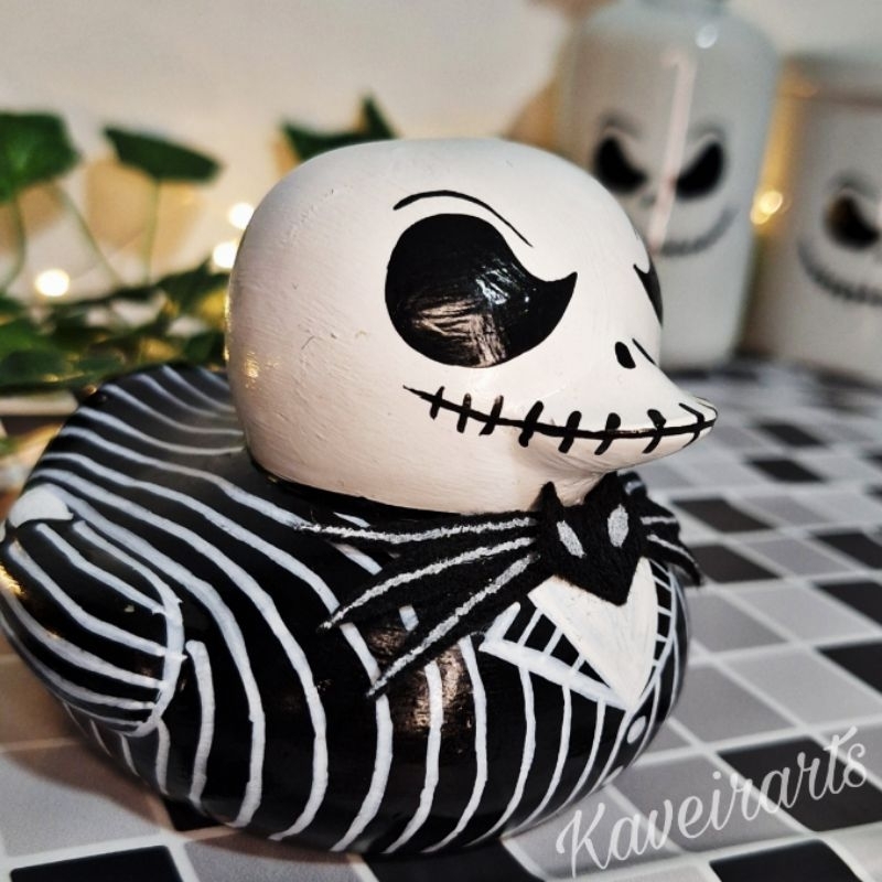 Pato Jack Skellington- Halloween - decorativo | Shopee Brasil