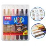Giz Retrátil Tris Mega Gel – Tons de Pele – 6 Cores | Shopee Brasil