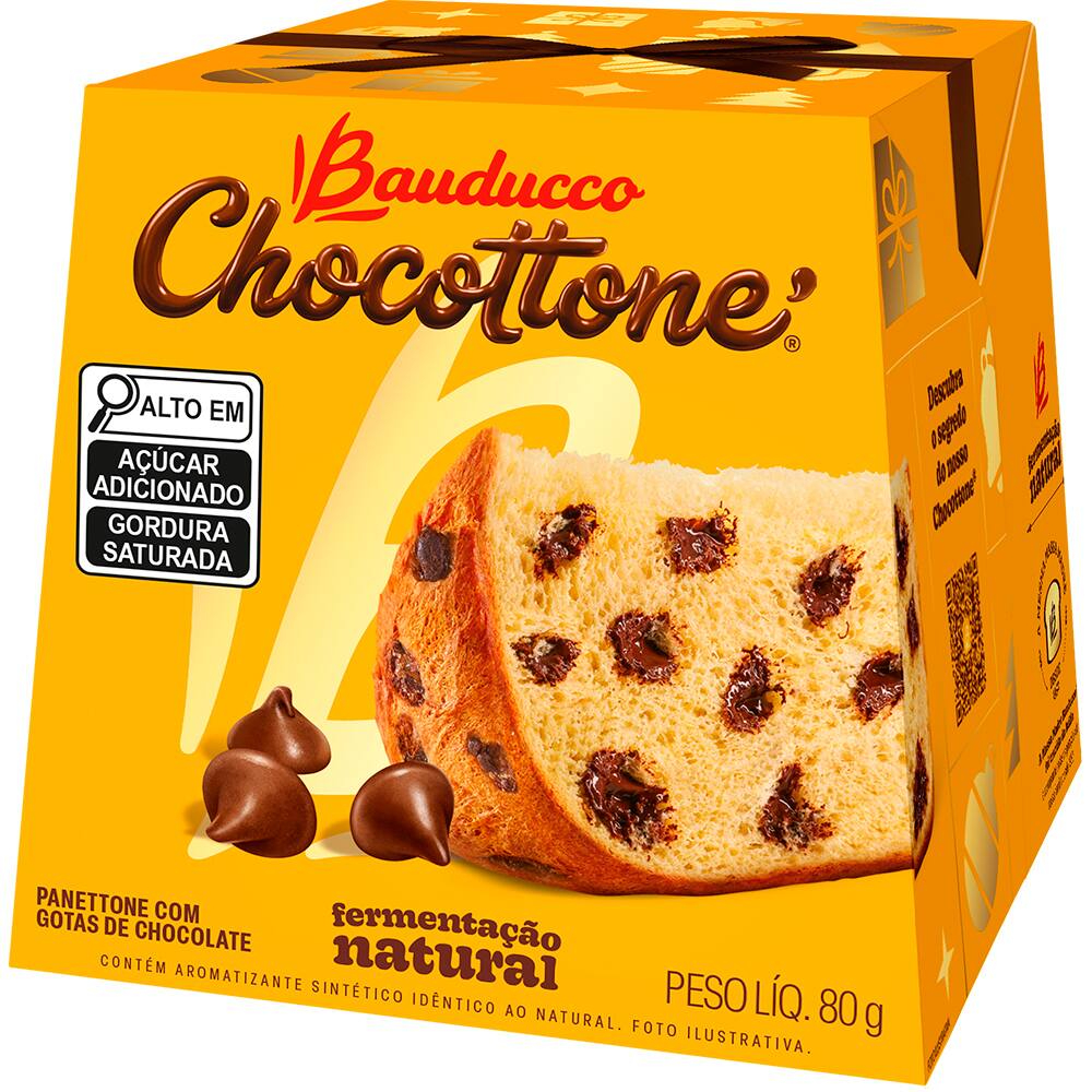 Caixa 12 Mini Chocotone Bauducco 80g Panetone Chocottone | Shopee Brasil
