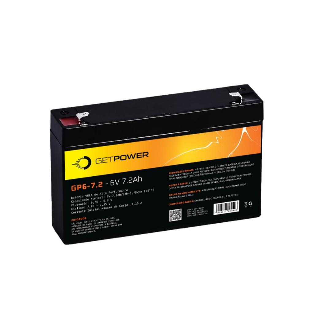 BATERIA SELADA VRLA RECARREGAVEL 6V 7,2AH - 6V 8AH PARA BRINQUEDOS E ...
