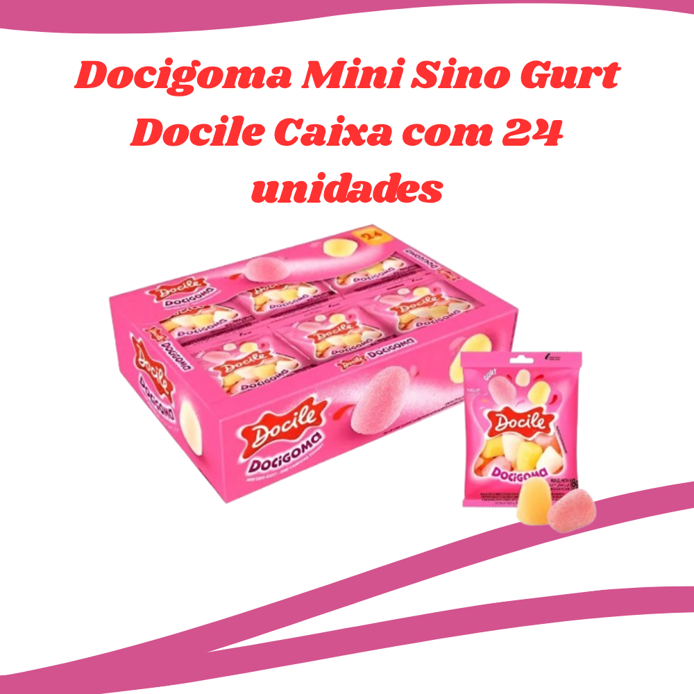 Docigoma Mini Sino Gurt Docile C/ com 24 Unidades de 18g Cada – Balas ...