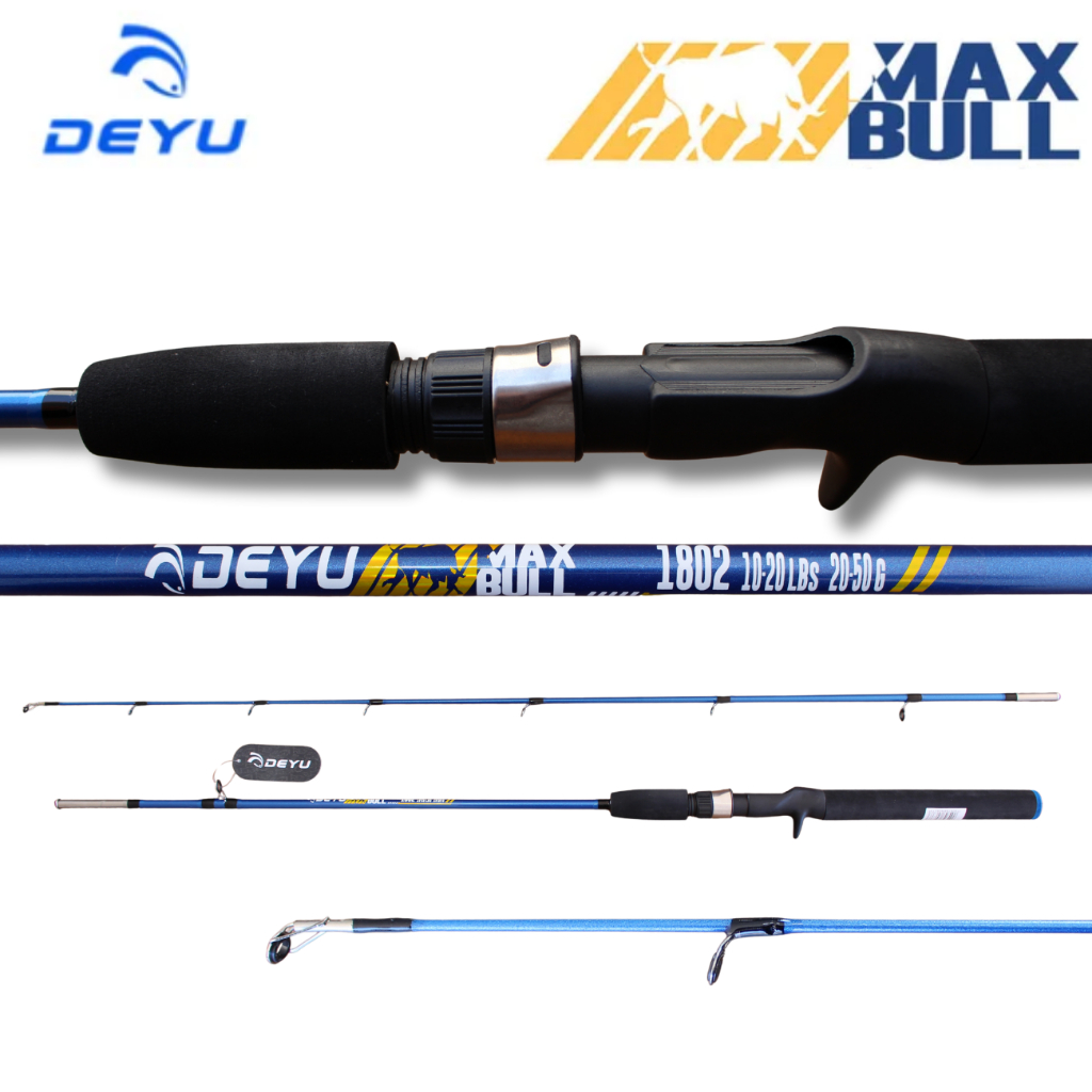 VARA DE PESCA PARA CARRETILHA 1,65m|1,80m 10-20LB 2 PARTES PESQUEIRO E ...