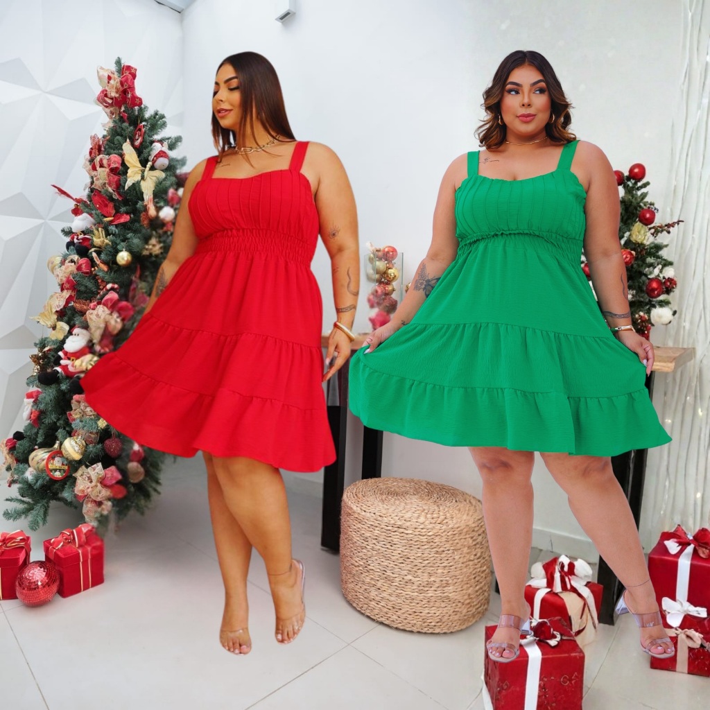 Vestido Feminino Duna Curto Bojo Forrado Moda Curve Elegante Lastex nas Costas Estilo Blogueira ...