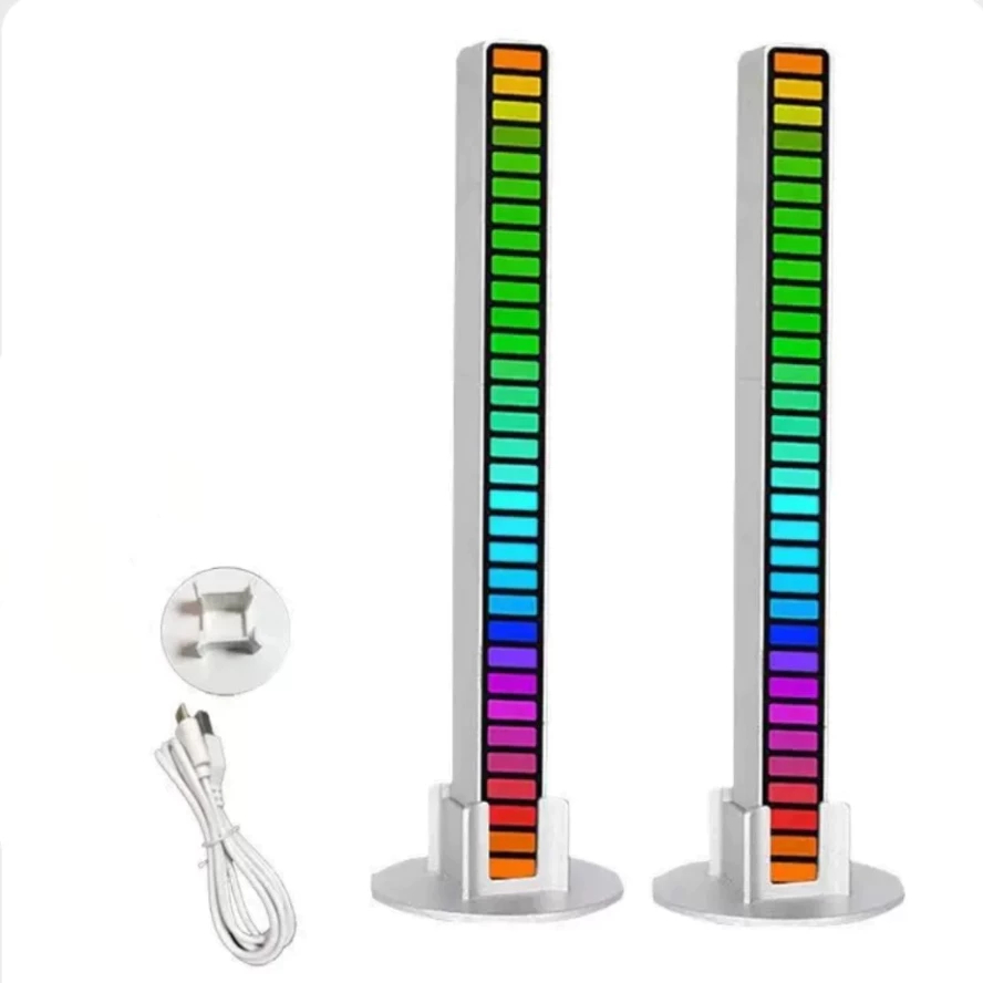 Barra de led ritmica rgb gamer automotiva sensor de som decorativo ...