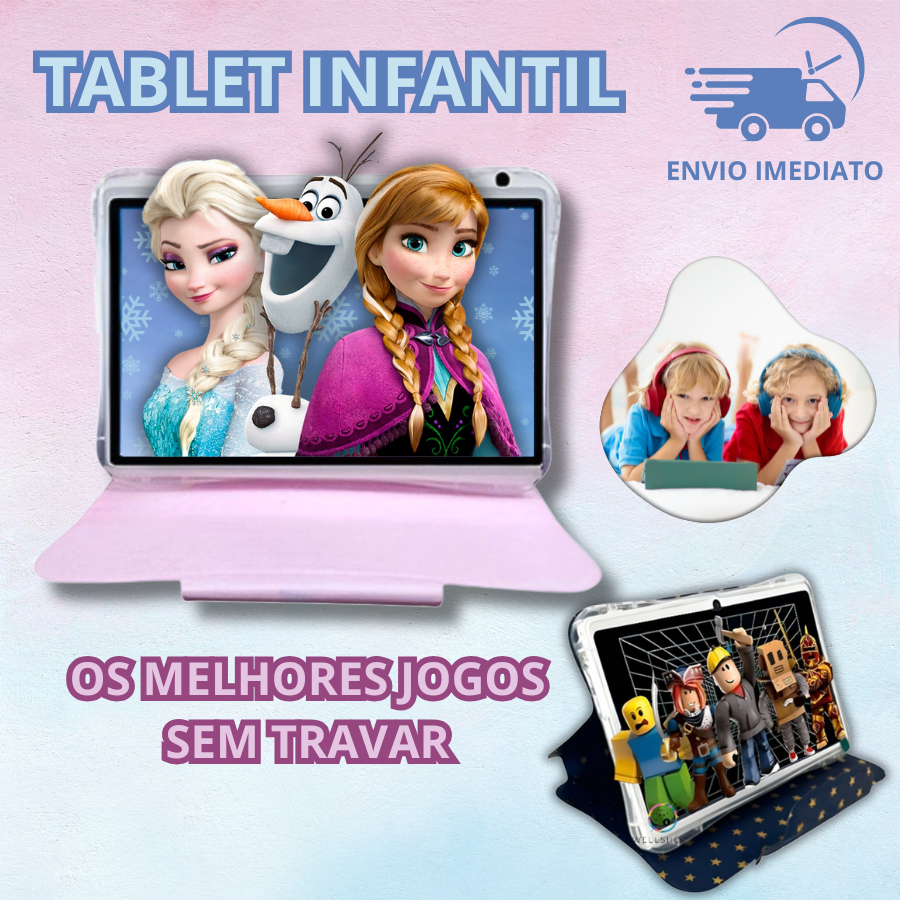 Tablet Infantil Kids 7" 6 RAM 256GB Expansível Android Wi-Fi Controle ...