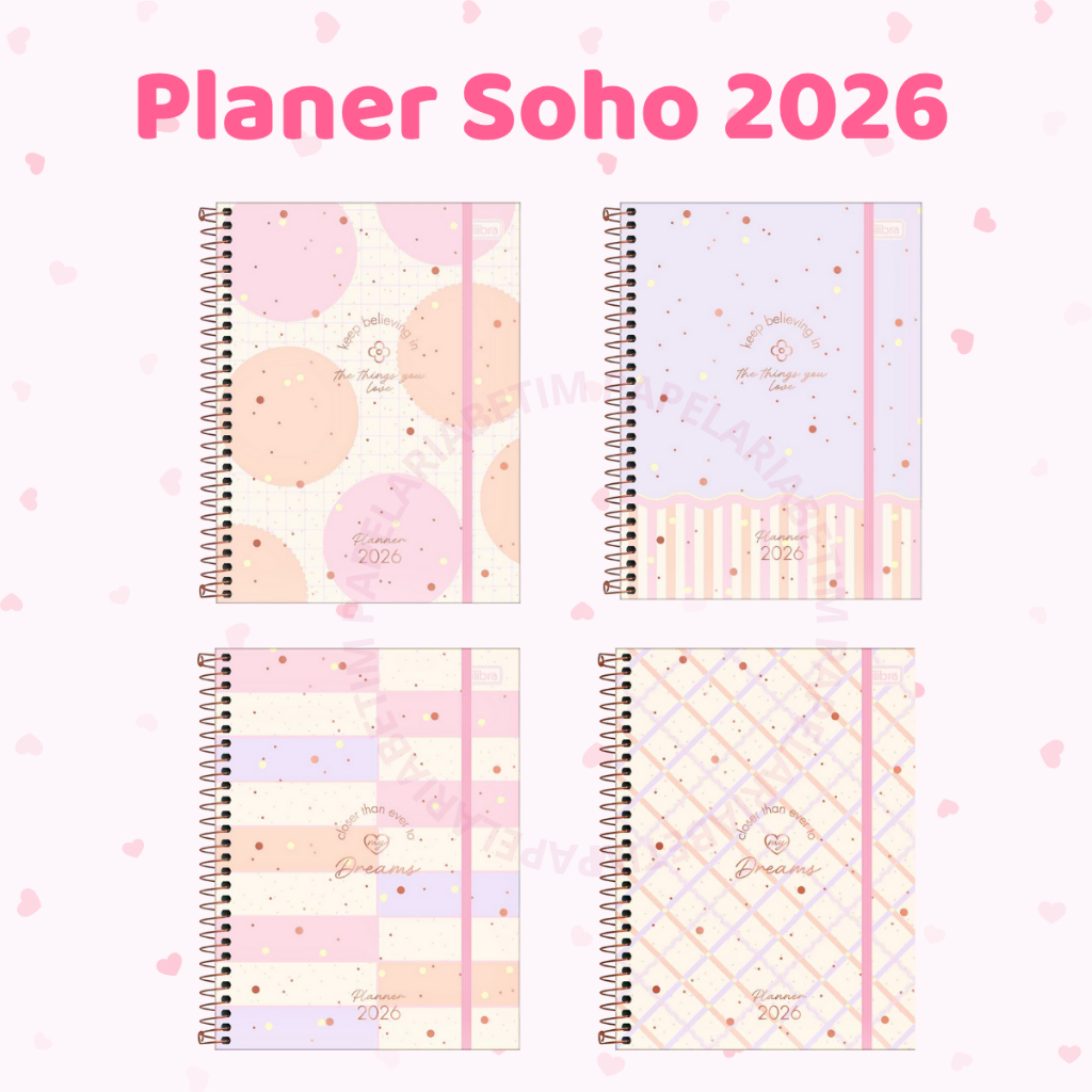 Agenda Planner Soho 2026 Espiral 80 Folhas 90 Gramas - Tilibra | Shopee ...