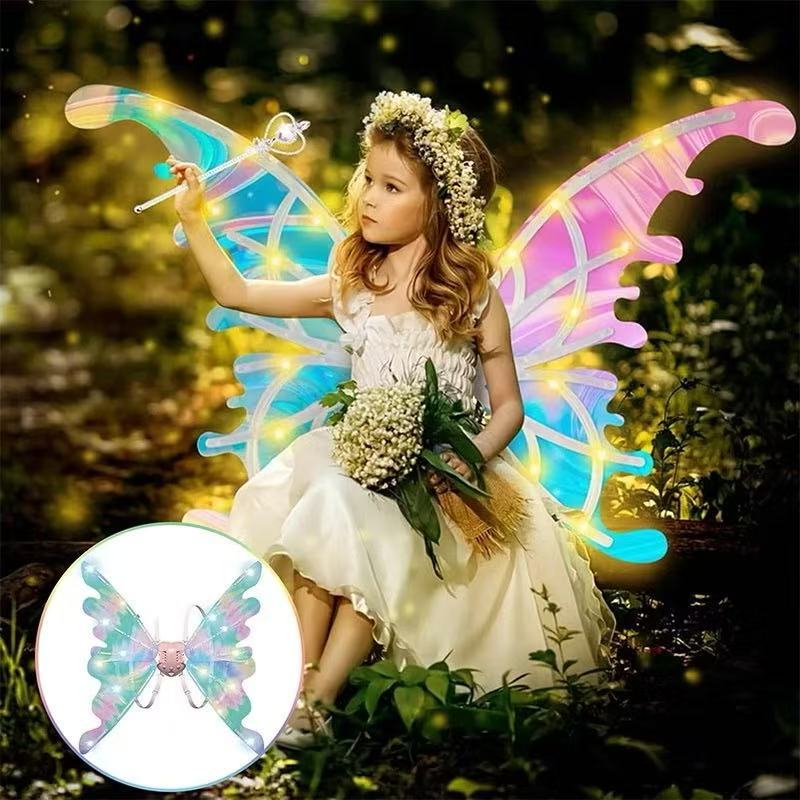 Asas de fada elfo luz elétrica borboleta simulação asas asas de anjo ...