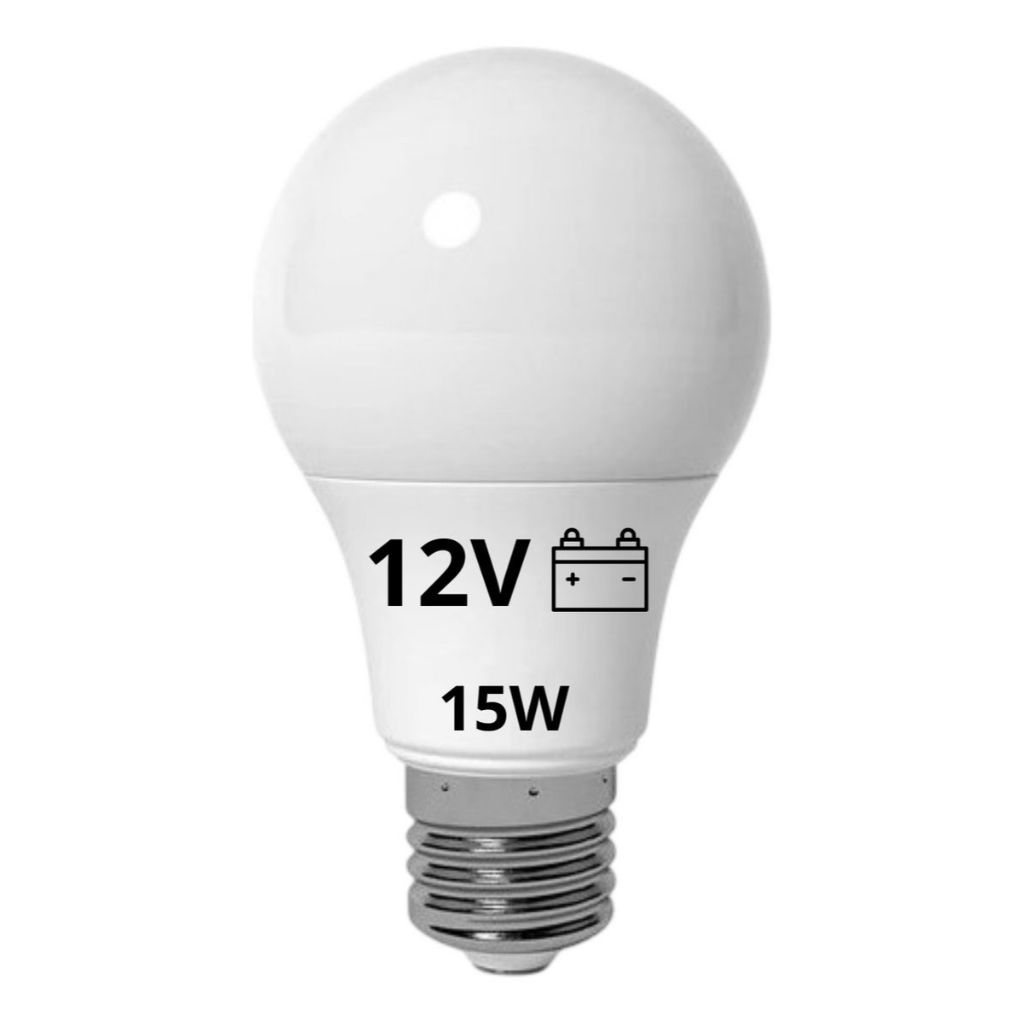 Lâmpada Led Bulbo 10w / 15w 12v E27 Sistema emergencia carro furgao ...