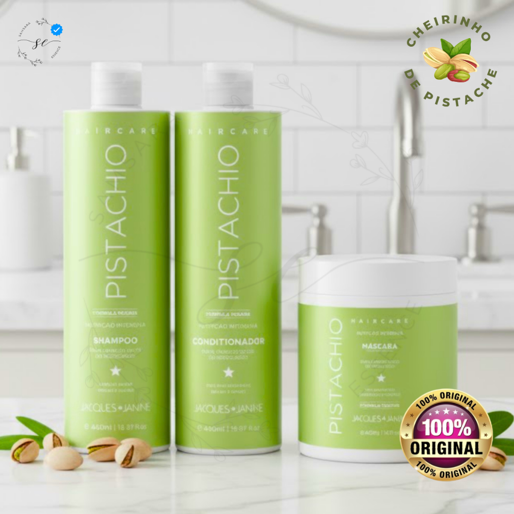 Shampoo + Condicionador + Máscara Nutrição e Brilho Intenso Extrato de ...