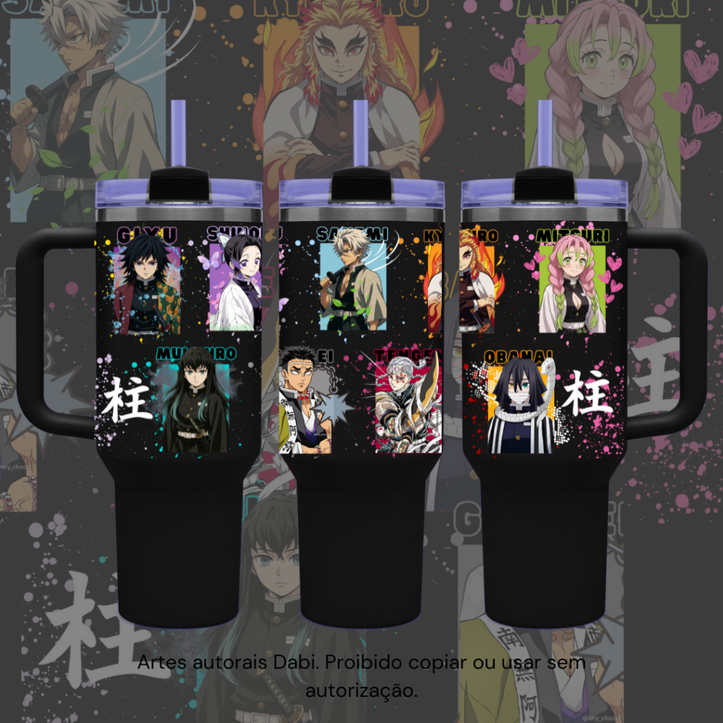 Copo Térmico Quencher - Demon Slayer: HASHIRA COM NOME | Shopee Brasil