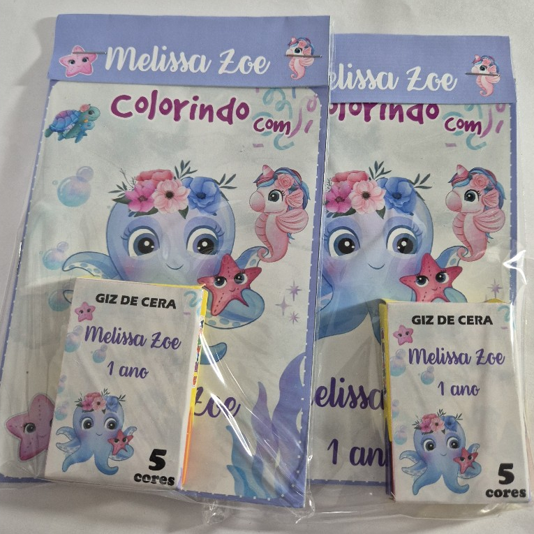 Kit colorir 10x15cm fundo do mar Melissa Zoe 20 unidades | Shopee Brasil