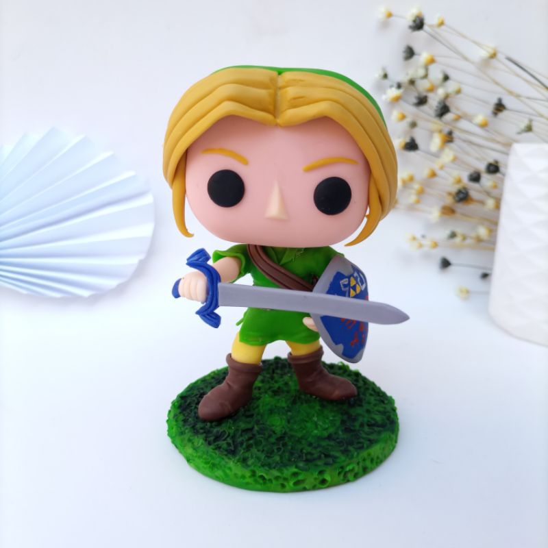 Link - The Legend of Zelda boneco miniatura escultura em biscuit ...