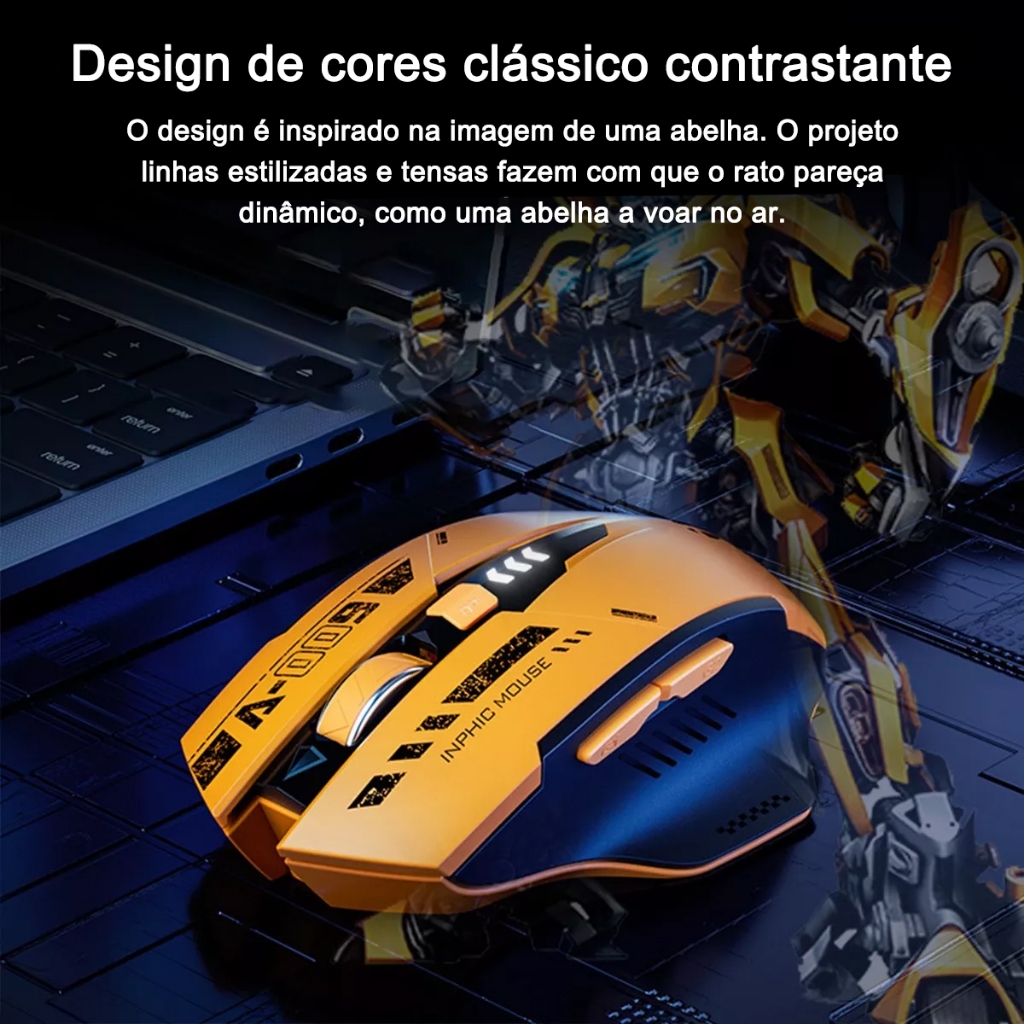 INPHIC A9 Wireless Bluetooth Silent Three-mode Mouse Five-level DPI ...