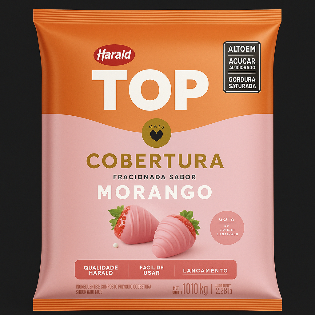 Gotas de Chocolate Cobertura Top Morango 1,01kg - Harald | Shopee Brasil