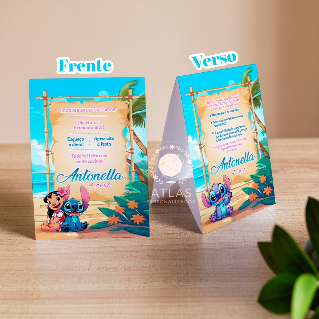 Kit Plaquinhas de agradecimento - Centro de mesa (Lilo e stitch ...