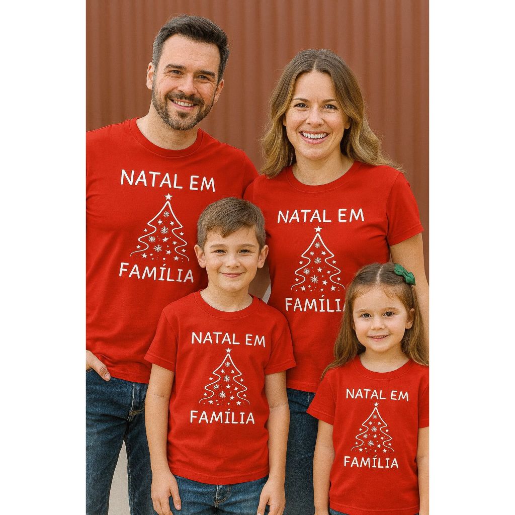 Camiseta de natal 100% Algodão Premuim Unisex para toda a familia ENVIO ...