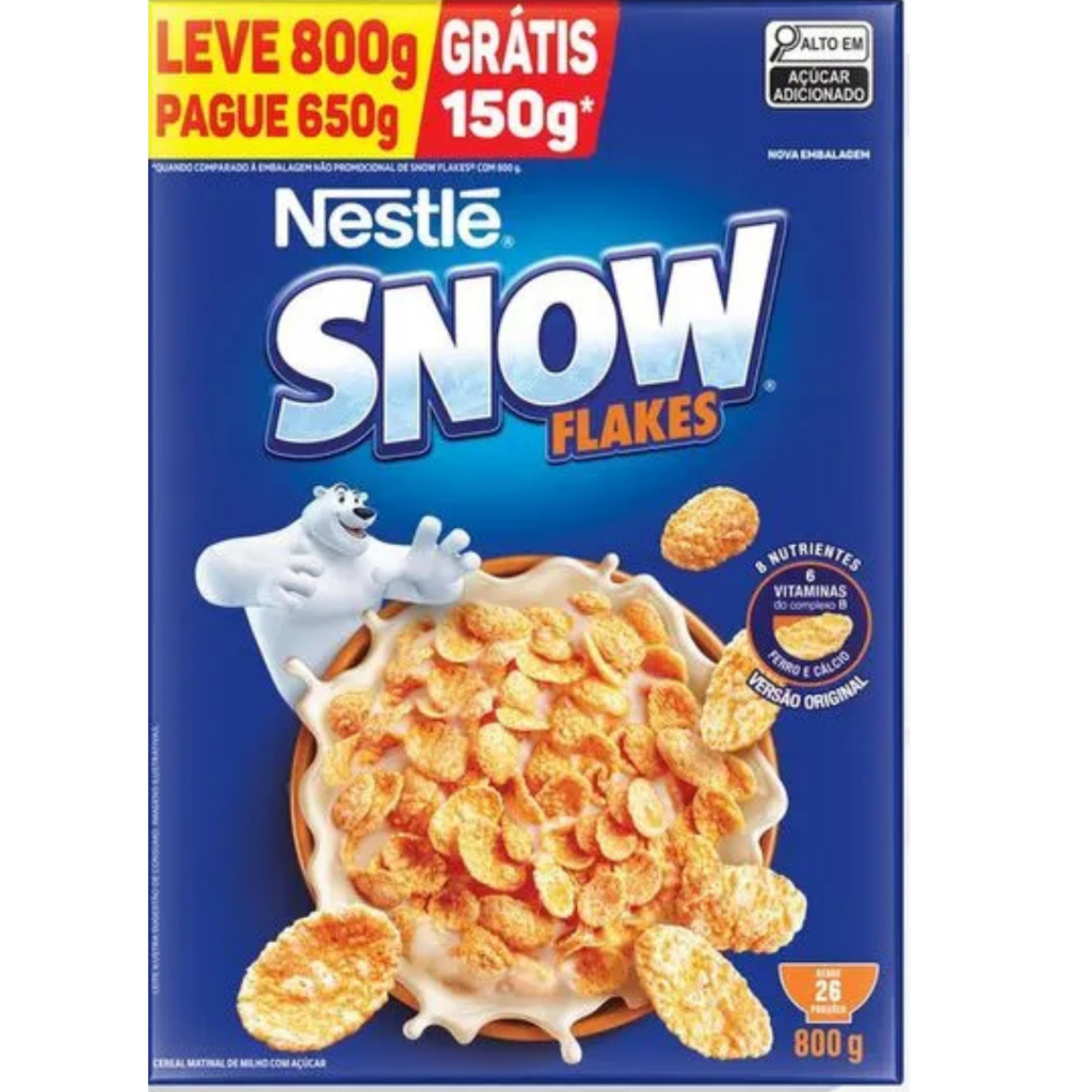 Cereal Matinal Snow Flakes Caixa 800g Nestlé | Shopee Brasil