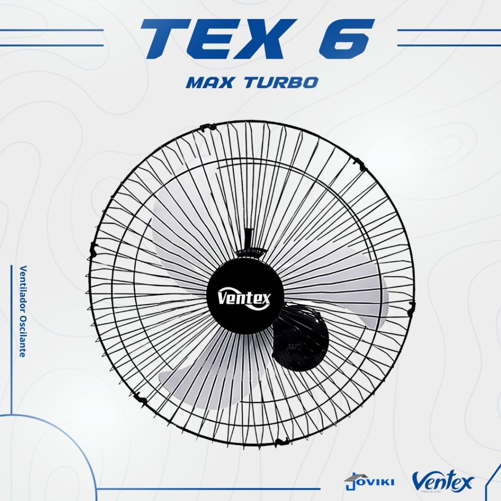 Ventilador De Parede Oscilante Ventex Tex6 Max Turbo Bivolt Cores 60 Cm ...