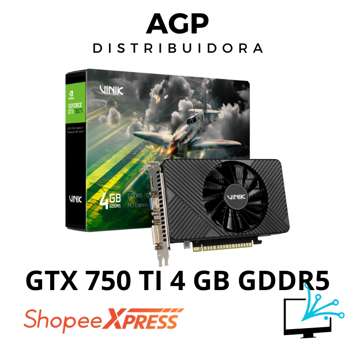 Placa de Vídeo GTX 750 Ti 4GB GDDR5 VINIK | Shopee Brasil