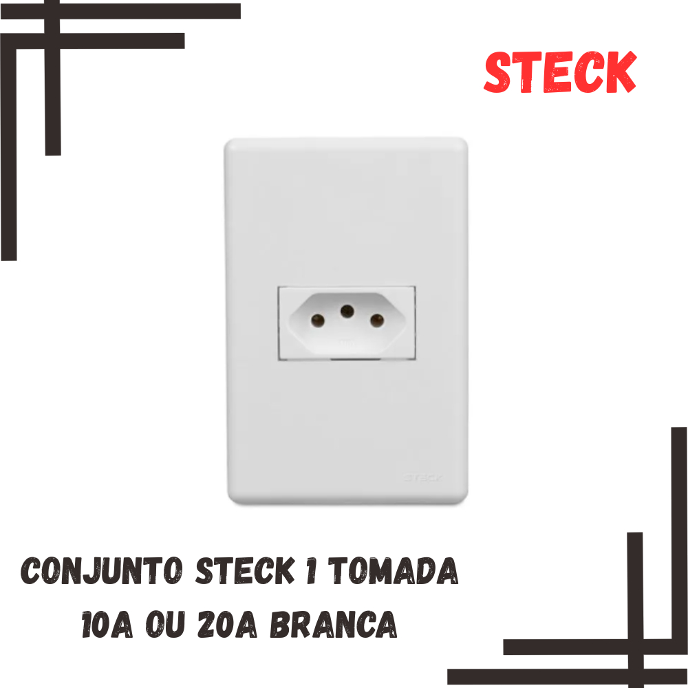 Tomada 10A OU 20A Conjunto Steck Linha Stella | Shopee Brasil