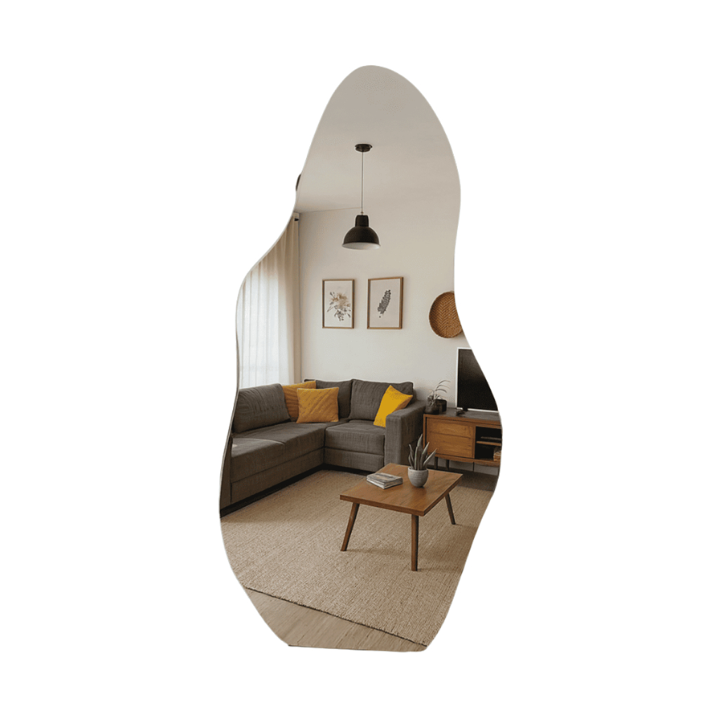 Espelho Orgânico 80x35 Sofisticado Moderno Ideal para Sala Quarto ...
