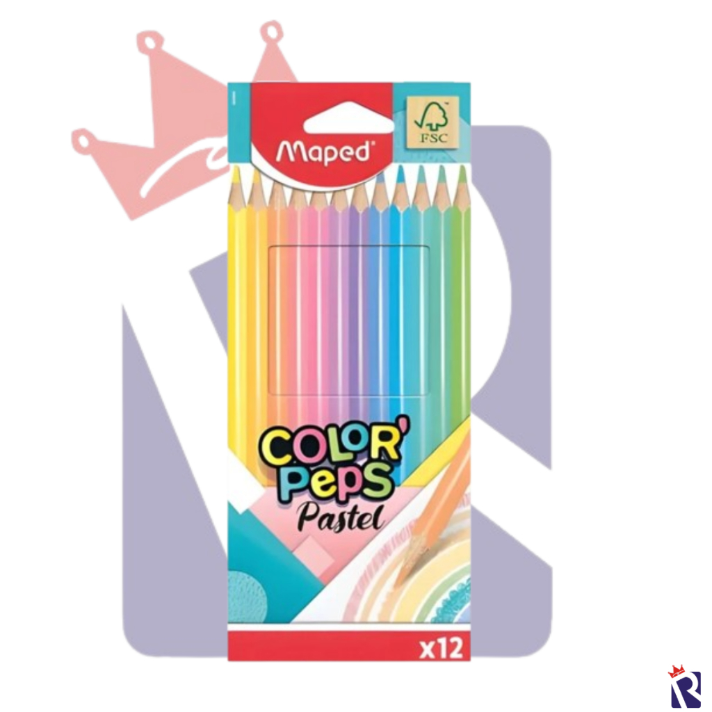 LÁPOIS DE COR PASTEL 12 CORES - MAPED | Shopee Brasil