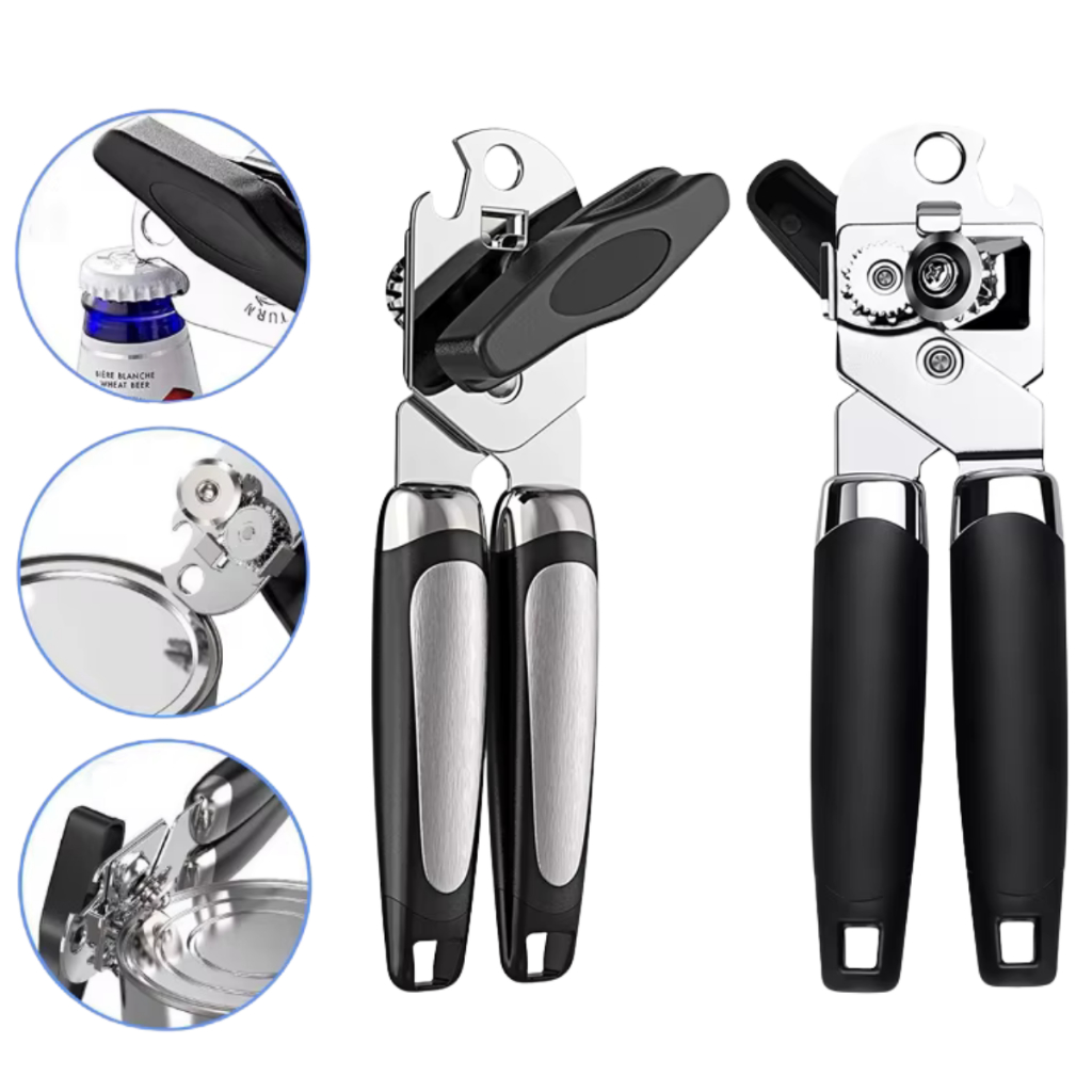 Abridor De Latas Garrafas E Levantador De Tampas Com Cabo Emborrachado ...