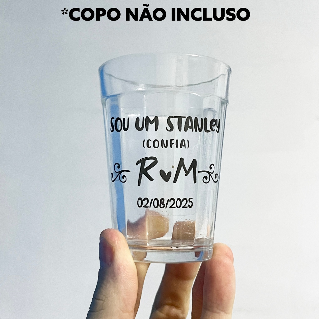 Kit de Adesivos Transparentes PERSONALIZADOS 6x5cm para Copo Americano ...