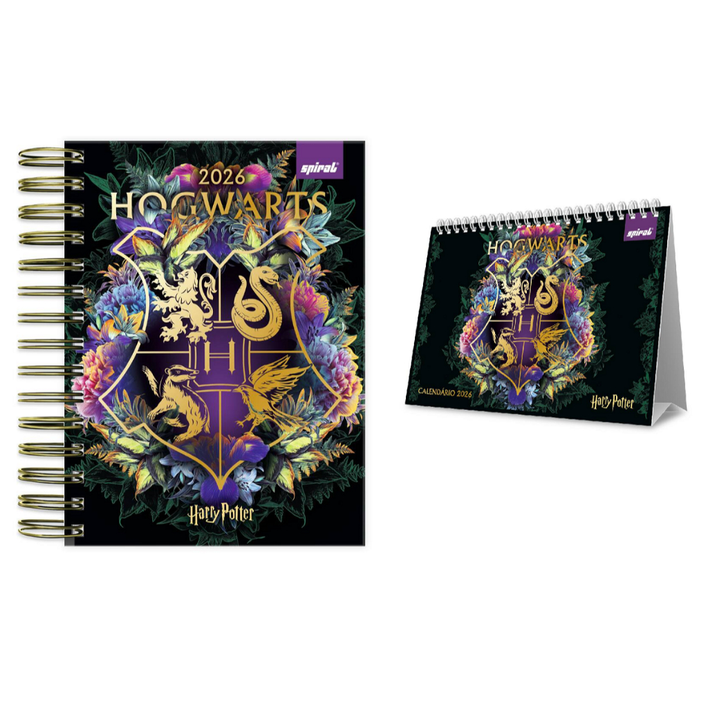 Kit Calendario de Mesa 2026 + Agenda Harry Potter Hogwarts 2026 ...