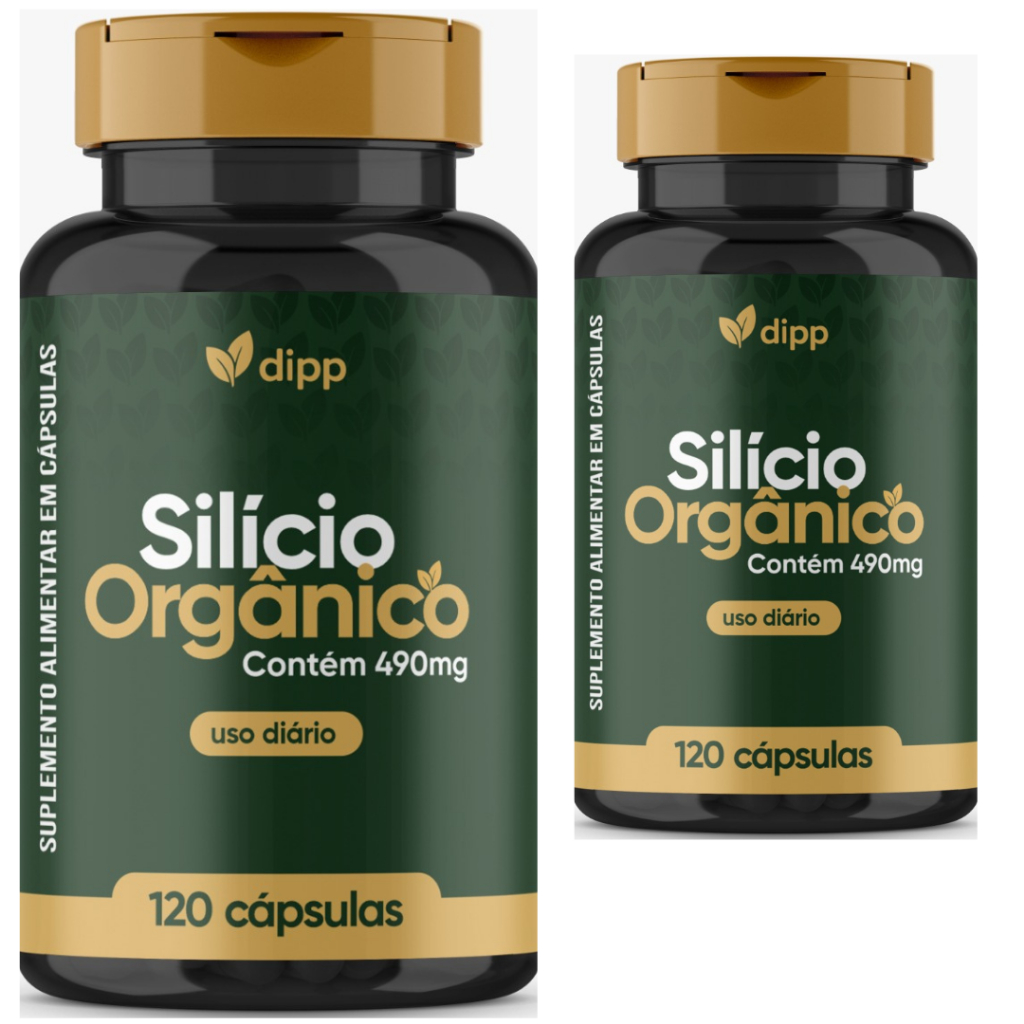 Silicio Organico 490mg kit 2 Frascos x 120 capsulas 240 capsulas dipp ...