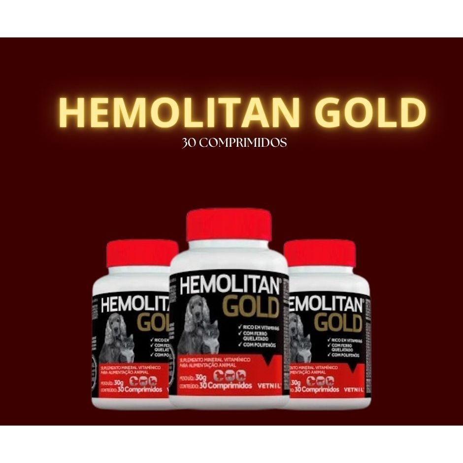 Suplemento Hemolitan® Gold 30 Comprimidos Auxiliar na melhora da ...