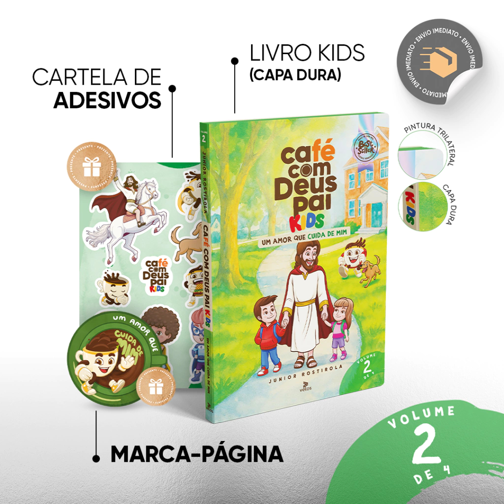 Volume 2 Café com Deus Pai Kids - Um amor que cuida de mim | Shopee Brasil