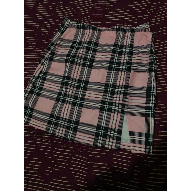 Saia Xadrez com Fenda Fofa Coquette Despego Brechó | Shopee Brasil