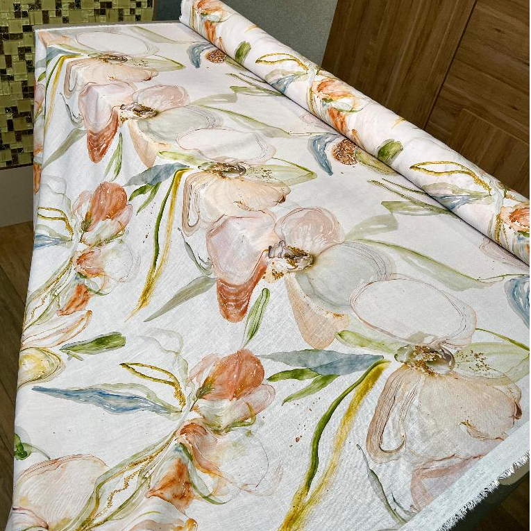 Tecido Linho Estampado - Estampa Digital | Shopee Brasil