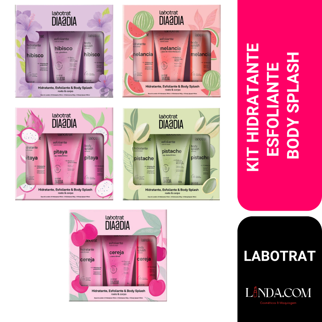 PACK LABOTRAT ESFOLIANTE 150G + HIDRATANTE +BODY SPLASH | Shopee Brasil