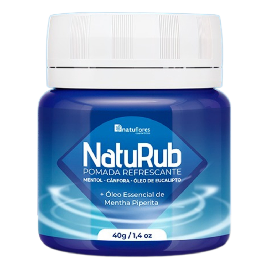 Pomada Refrescante NATURUB 40g NATUFLORES Cânfora Mentol Eucalipto ...