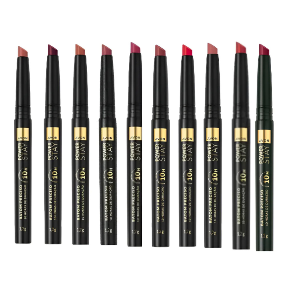 Avon Power Stay Batom Preciso Matte Retrátil 2 Em 1 - 1,2g (SELECIONE A ...
