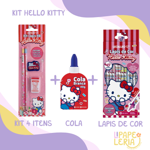Kit escolar Hello Kitty Leonora | Shopee Brasil