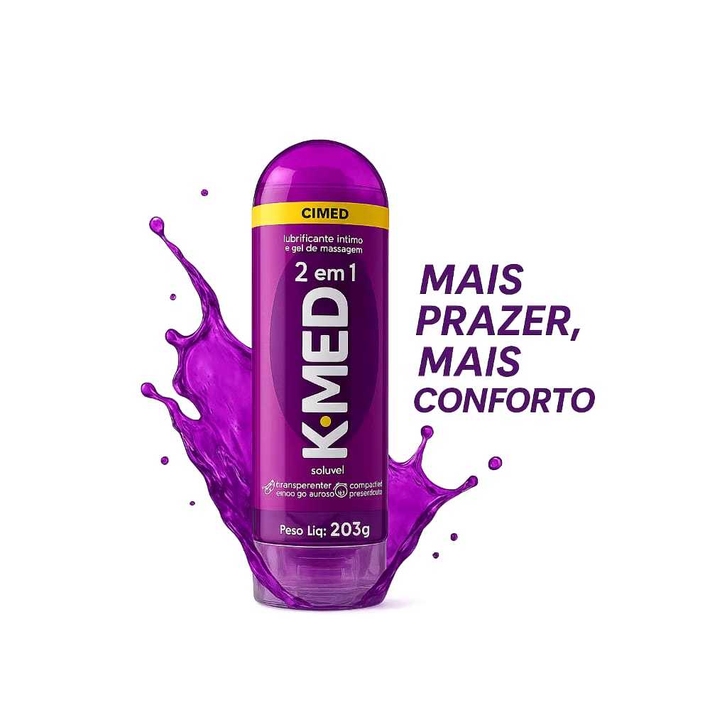 Gel Lubrificante Íntimo K-Med 2 em 1 Top Sensação 203g – Hidratante ...