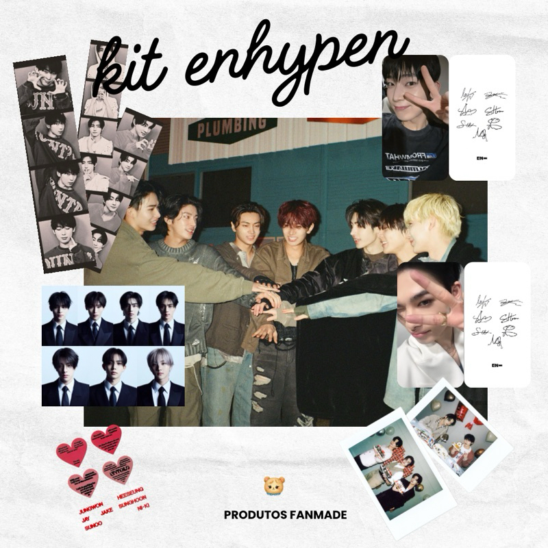 KIT ENHYPEN FANMADE PHOTOCARD POSTER ENHA KPOP POLAROID STICKER ...