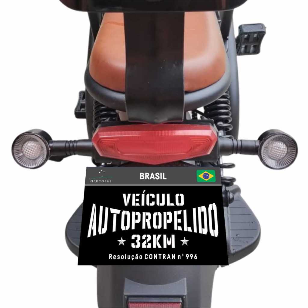 Placa Scooter Moto Elétrica Bicicleta Elétrica PVC Reforçado 17x12cm ...