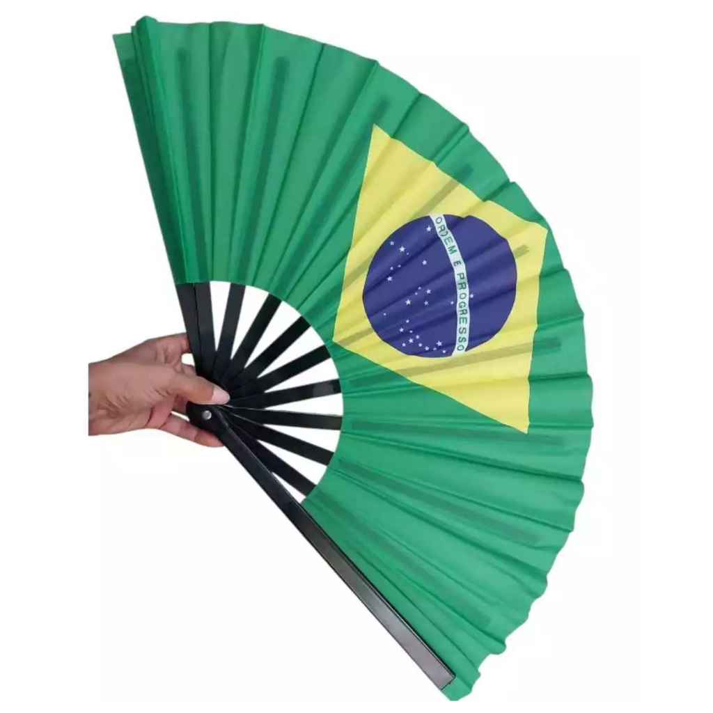 Leque Bandeira do Brasil Copa Do Mundo Acessório Festa Decoração ...