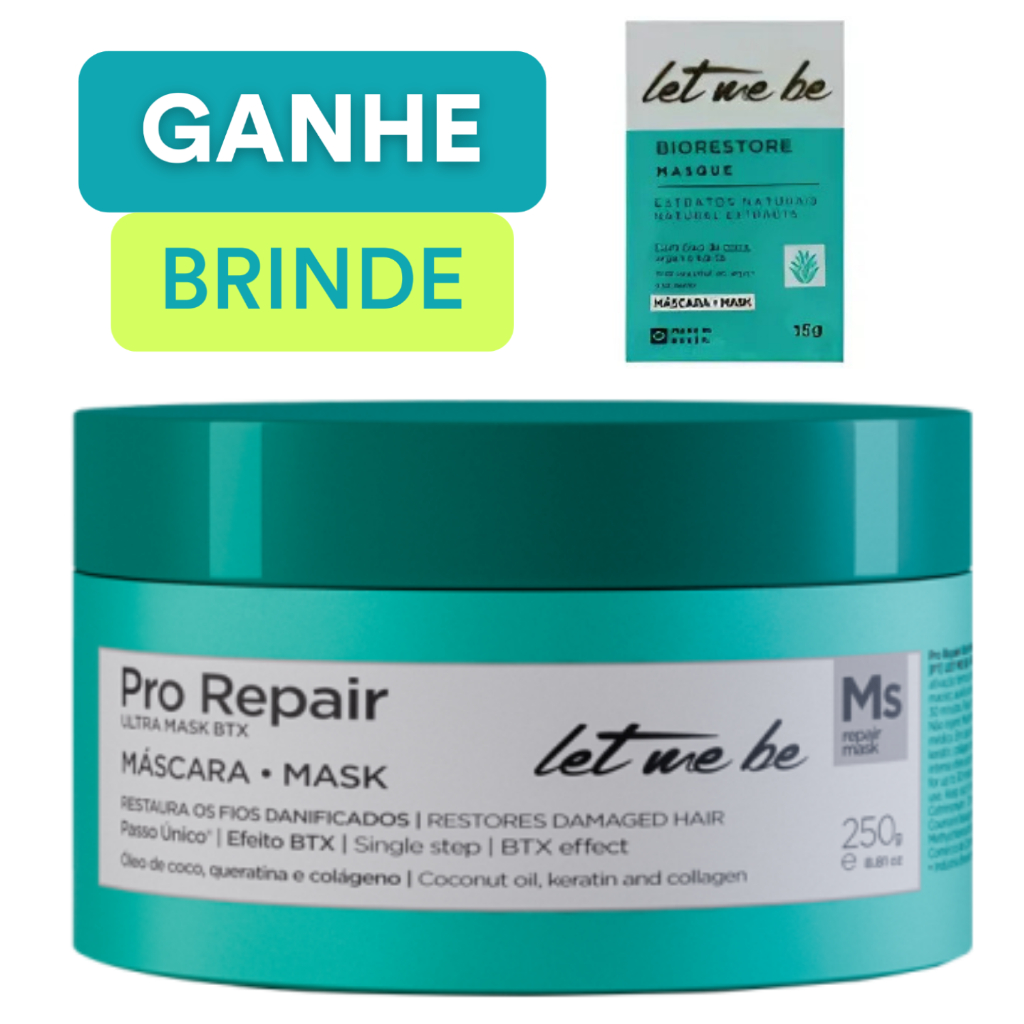 Let Me Be Pro Repair Ultra Mask Btx 250g + Brinde | Shopee Brasil