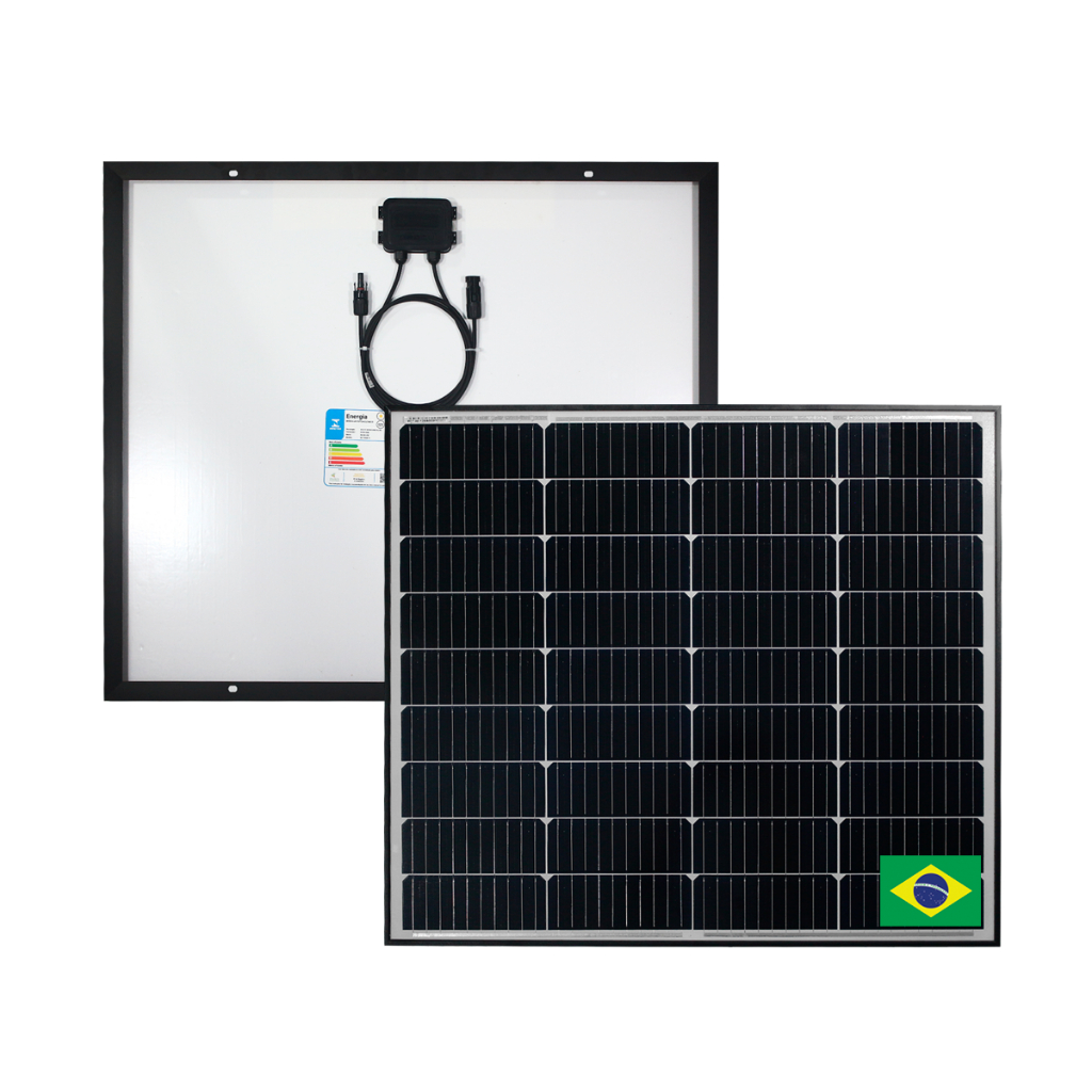 Placa Solar 100w Monocristalino Nacional Inmetro Inohouse | Shopee Brasil