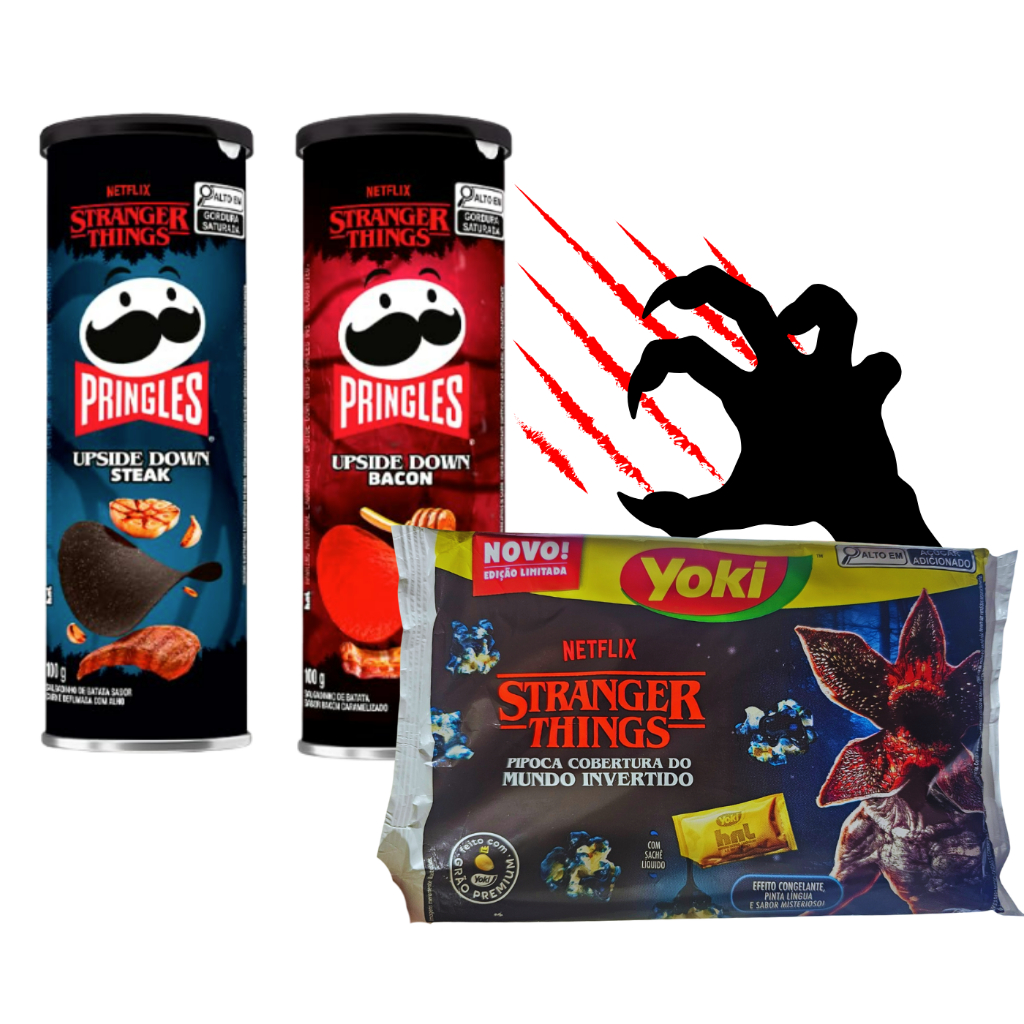 Kit Pringles + Pipoca Stranger Things Netflix Mundo Invertido Combo de ...